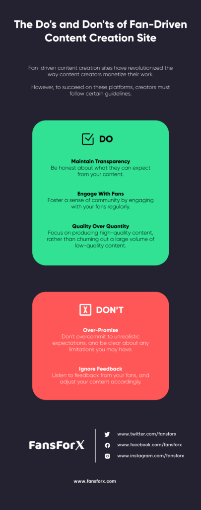 The Do's and Don'ts of Fan-Driven Content Creation Site #Infographic